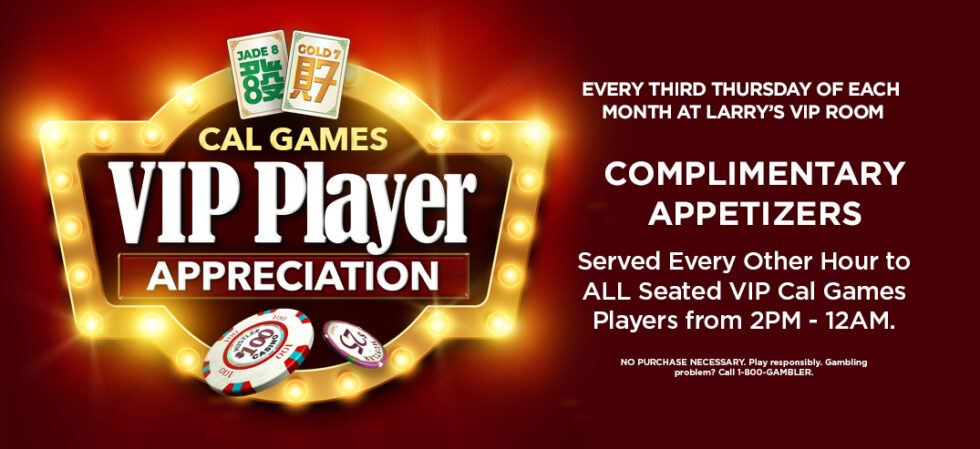 Cal Games VIP Player Appreciation - HUSTLER Casino